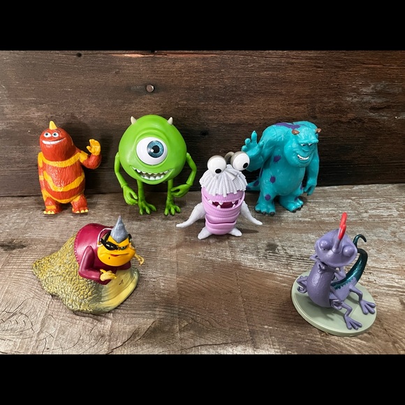 Pixel | Toys | Set Of 6 Disney Monsters Inc University 4 Inch Figure ...